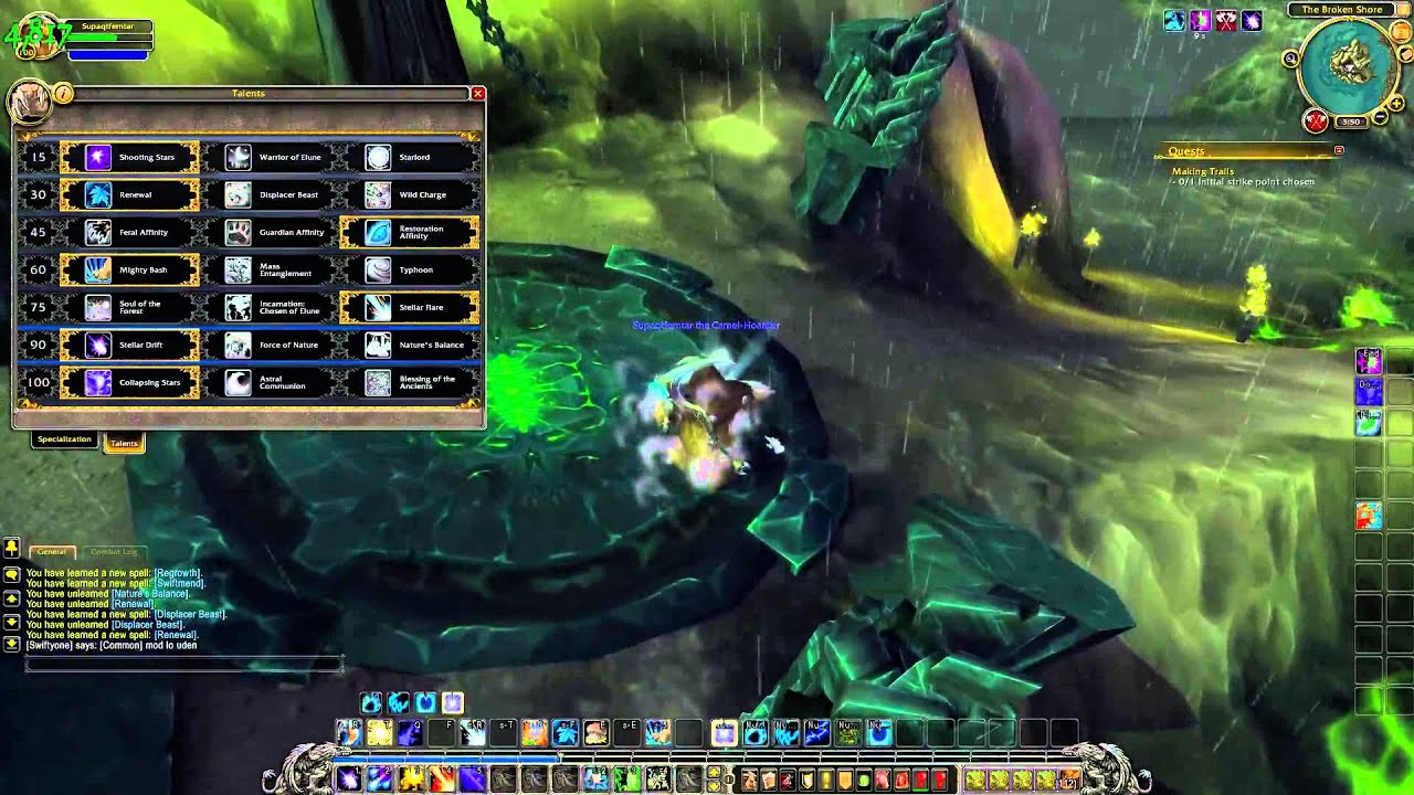 WOW Legion PvP Supatease(Balance Druid) vs Swifty(Fury Warrior) - YouTube