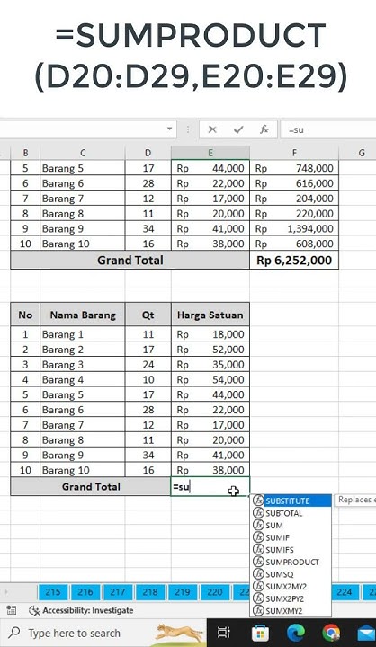 Rumus Sumproduct Excel Jagoexcel Excelshortcuts Belajarexcel Exceltips Exceltricks Youtube
