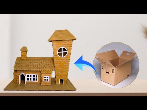 Diy miniature making with cardboard | cardboard art | cardboard craft ...