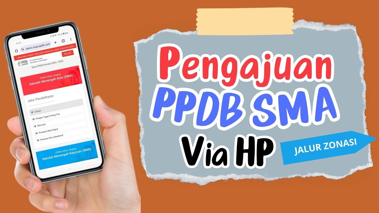 Cara Daftar PPDB SMA 2024 Via HP - YouTube