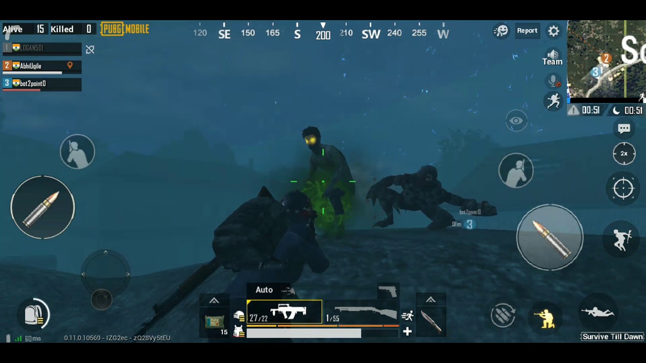 Pubg mobile zombie mod RPD - YouTube