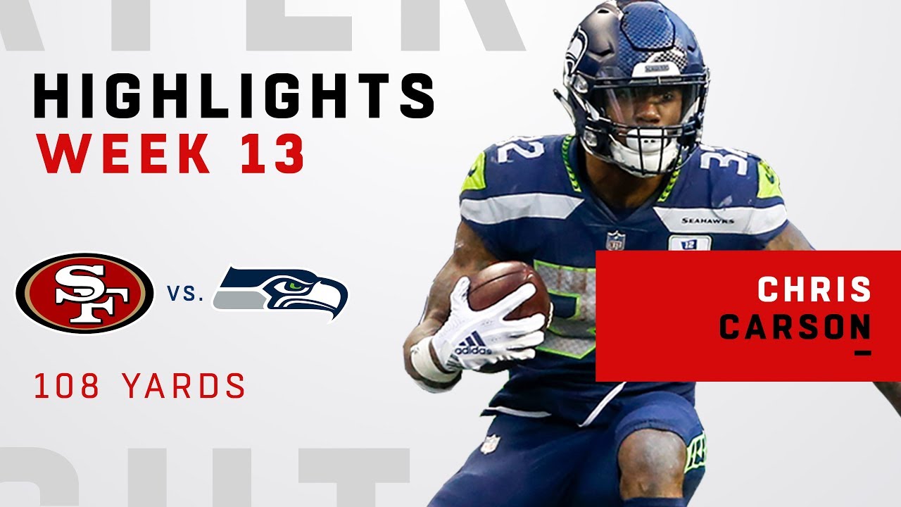Chris Carson Highlights vs. 49ers - YouTube