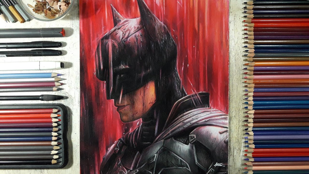 Drawing The Batman (Robert Pattinson) | Fame Art - YouTube