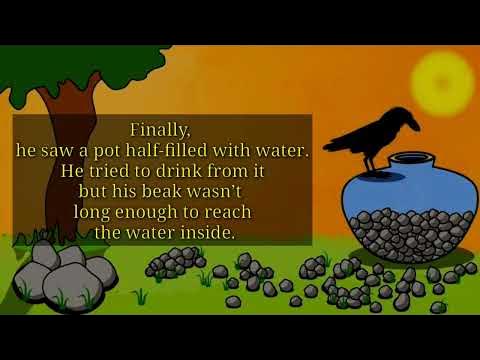 The Thirsty Crow.... short Moral Story.... - YouTube