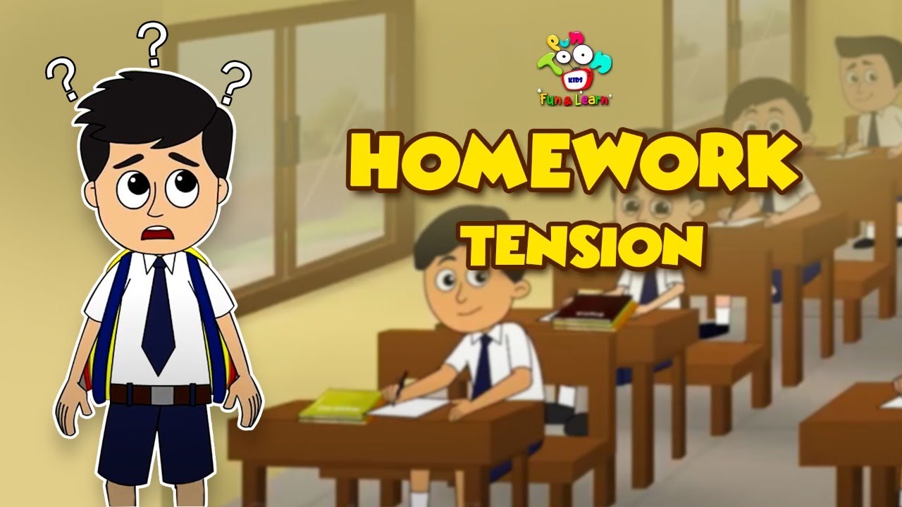 Homework Tension | Maths Homework | Animated Moral Stories | Animation ...
