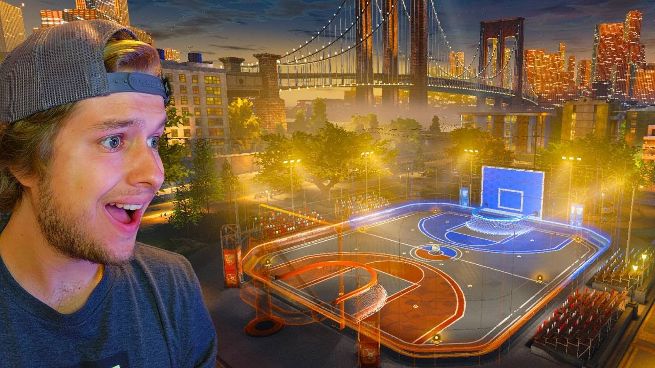 FIRST EVER *NEW* HOOPS MAP IN ROCKET LEAGUE! "THE BLOCK" - YouTube