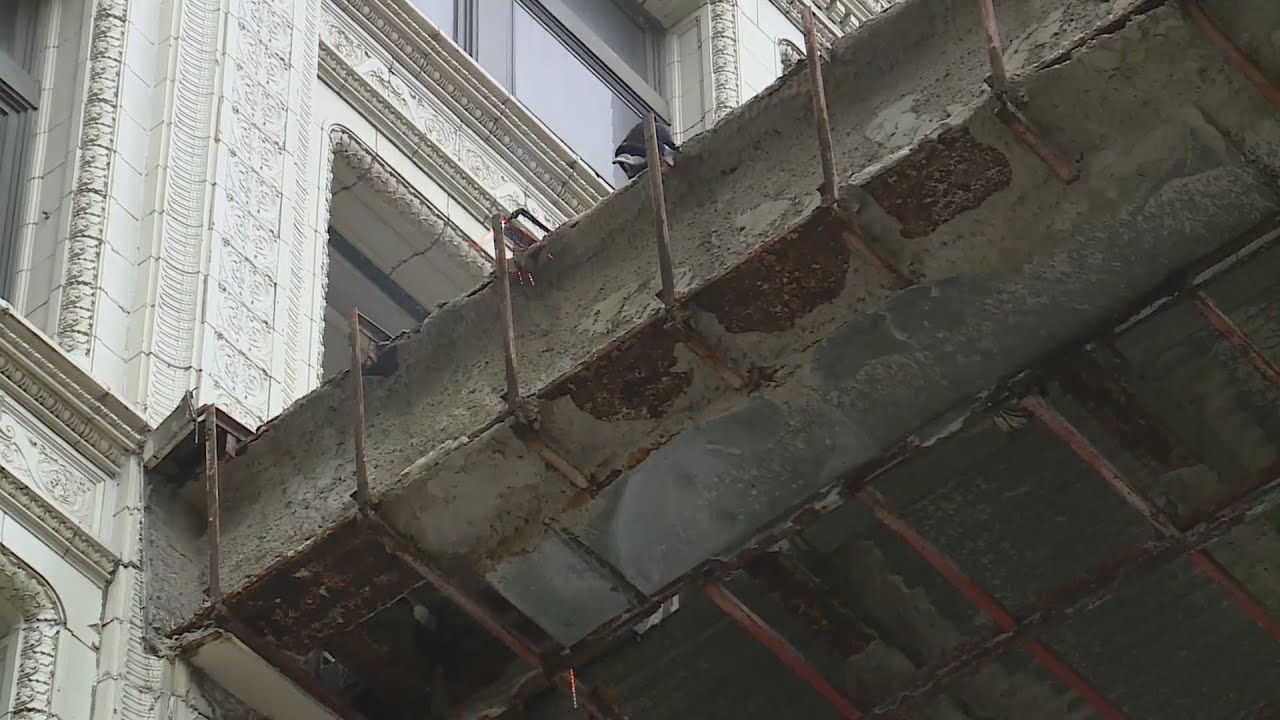 Progress continues in securing, and saving the old Famous Barr building ...