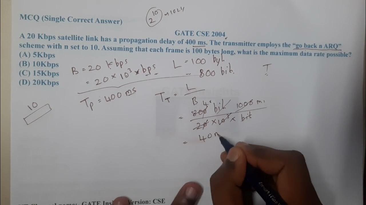 GATE CSE 2004 || Computer Networks || GATE Insights Version: CSE - YouTube