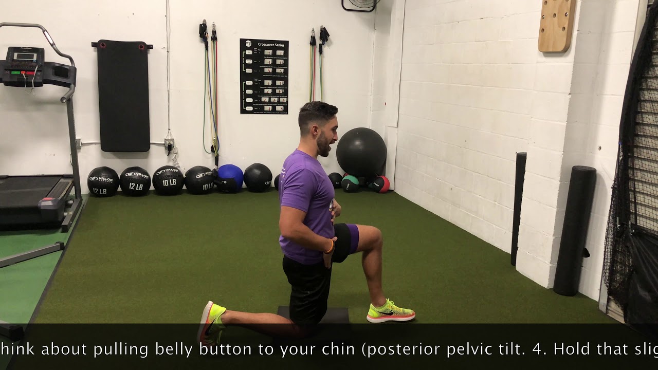 1:2 Kneeling Hip Flexor Stretch - YouTube