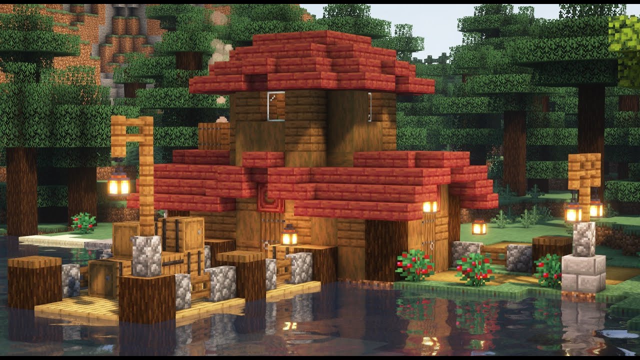 How to Build a Minecraft Mangrove Fishing House | Tutorial - YouTube