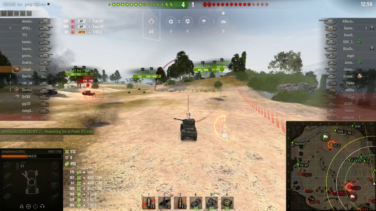 WOT Scouting Steppes AMD 178B - YouTube