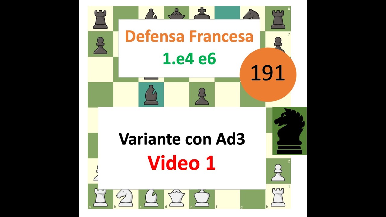 Defensa Francesa Variante con Ad3 video 1 - YouTube