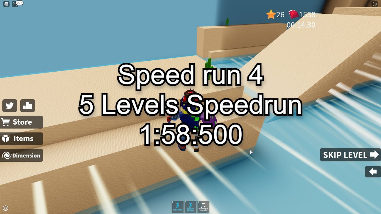 Speed Run 4 - 5 Levels Speedrun - 1:58.500 - YouTube