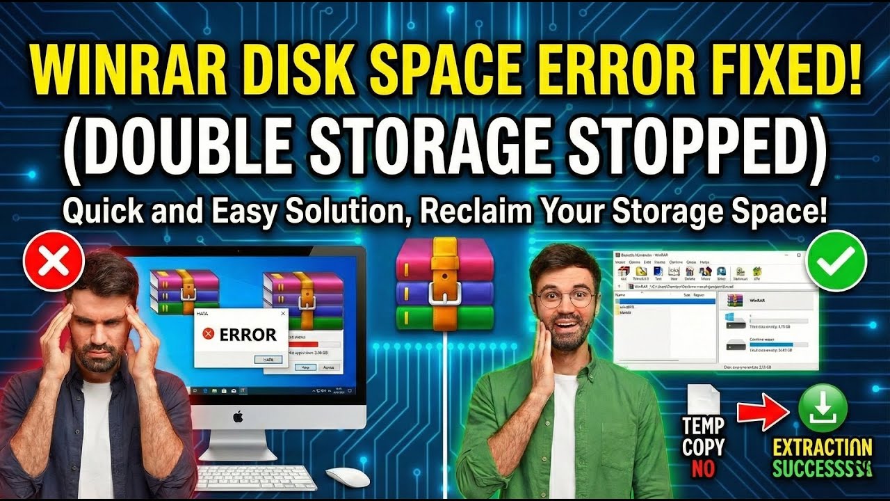 Fix WinRAR Disk Space Error Instantly! (Stop Double Storage) - YouTube
