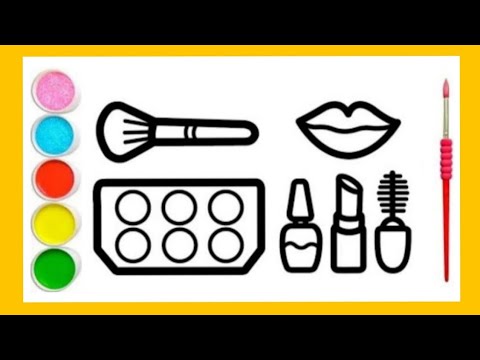 Bolalar uchun lab bo'yog'i rasmini chizish? How to Draw a picture of ...