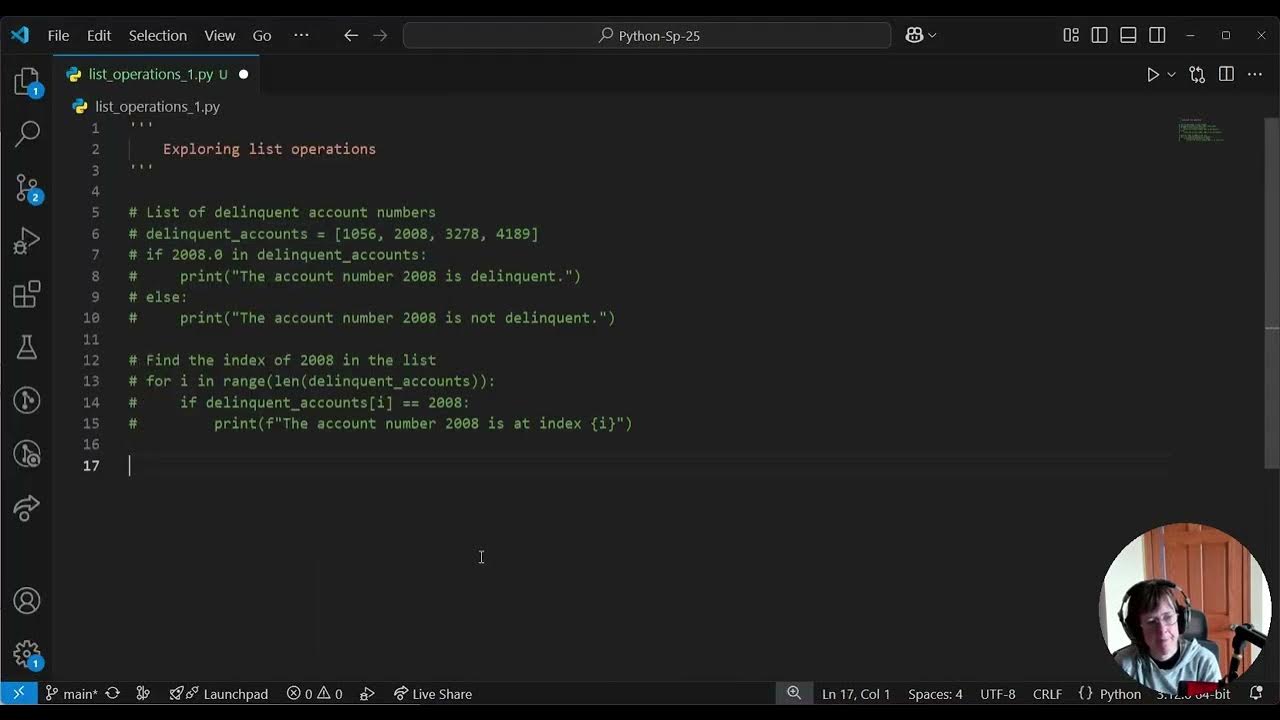 Basic Python List Operations Demo - YouTube