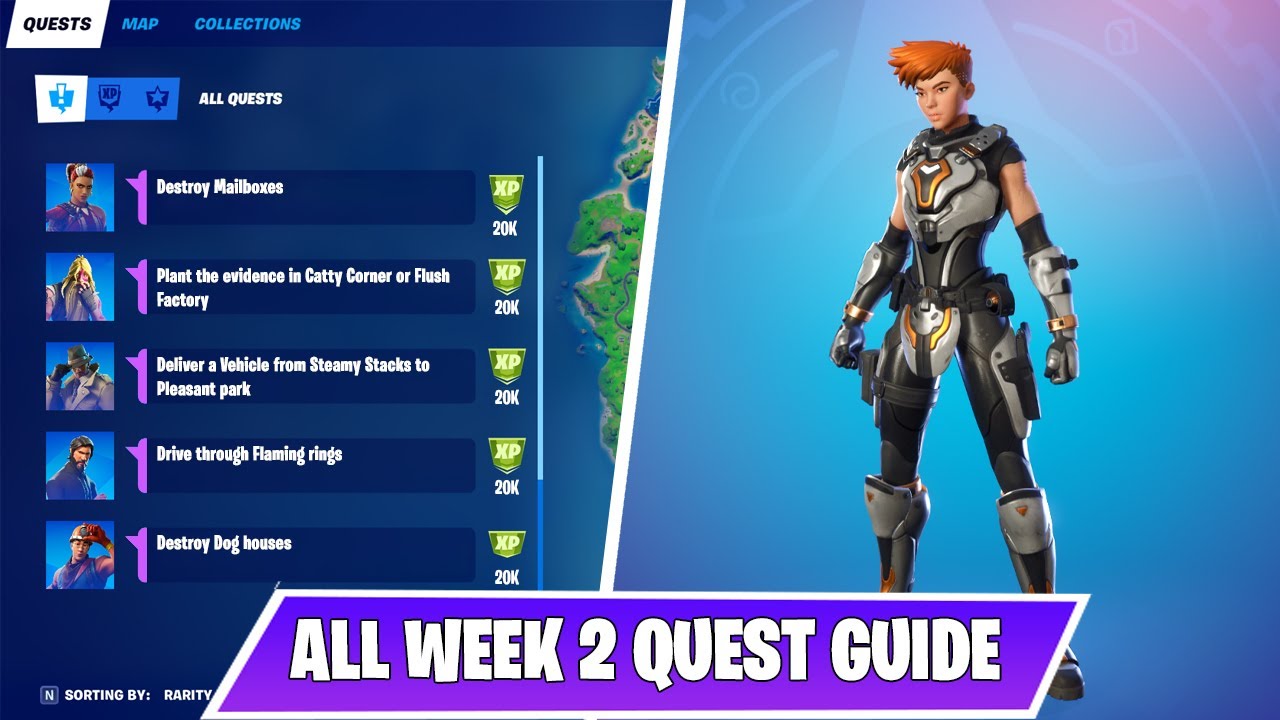 Fortnite All Week 2 Epic and Legendary Quests Guide in Chapter 2 Season ...