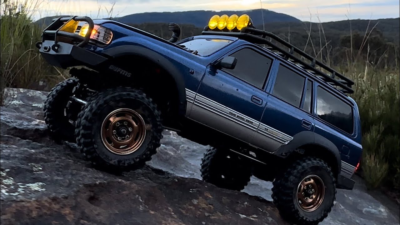 Toyota LC80 FCX18Scale Rock Crawling at Godzilla Rock 1/18 Scale Rock ...