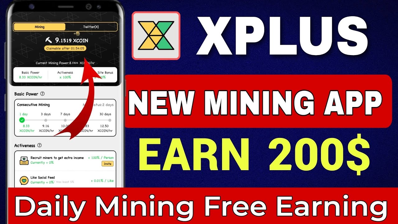 New Mining App XPLUS 🤑|| Verified Mining Project XPLUS Mining || Daily ...