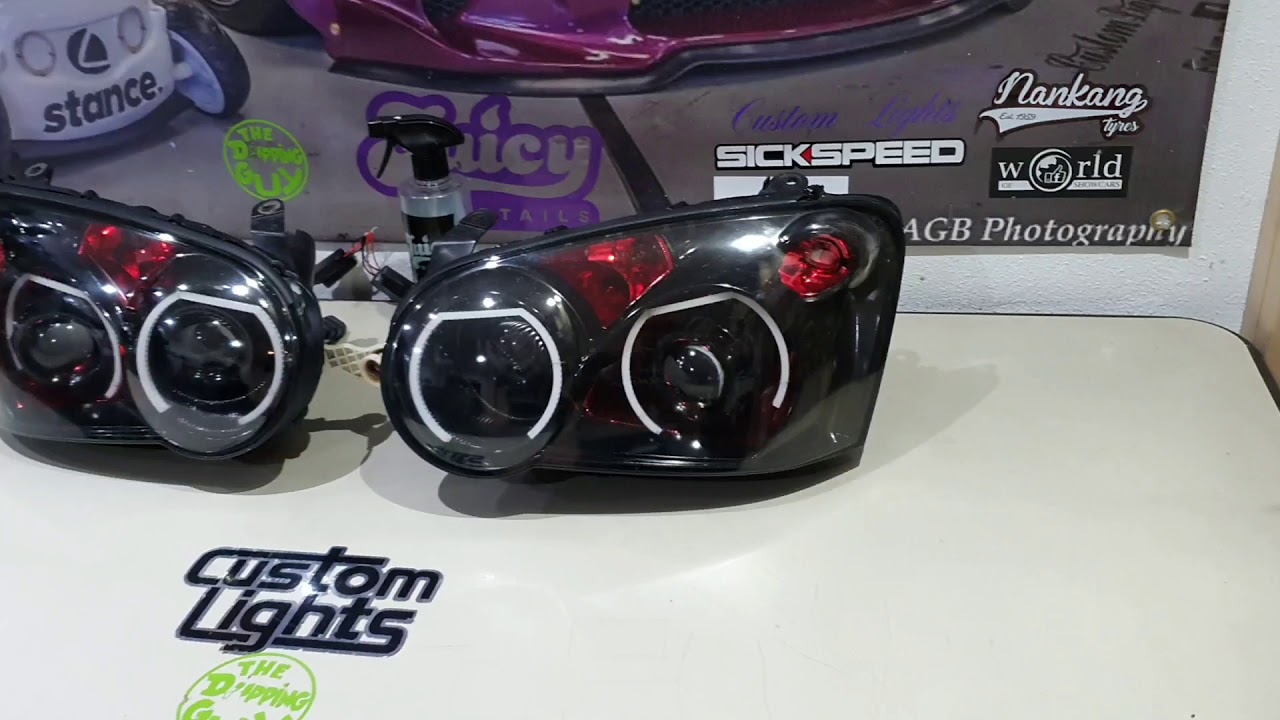Custom Subaru blobeye headlights - YouTube