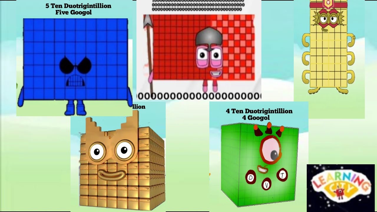 NUMBERBLOCKS INFINITY BIG NUMBERS 1 TO 5 GOOGOL COMPILATION ...