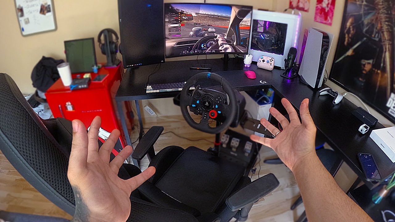 Tunando meu setup com um cockpit de corrida - POV - Logitech g29 - YouTube