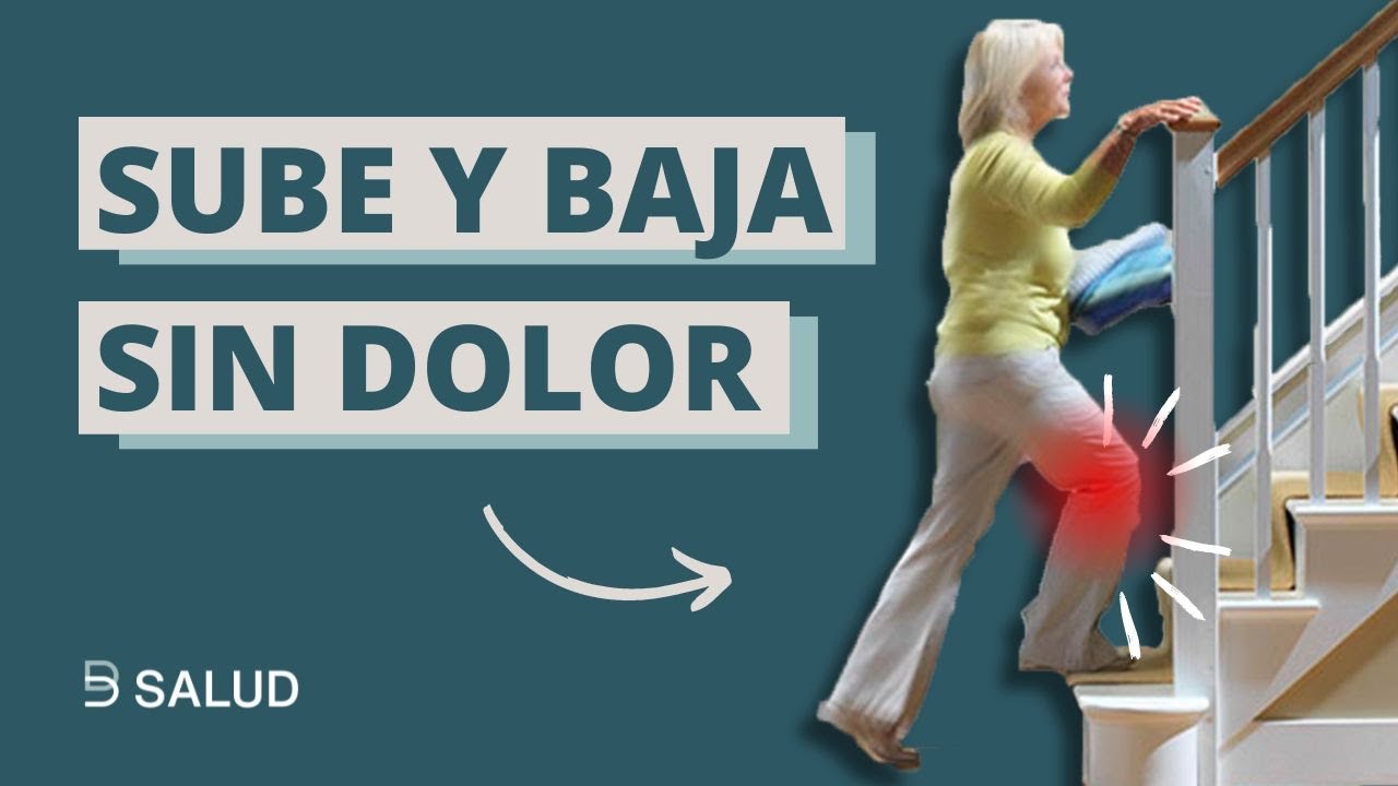 EJERCICIOS para subir y bajar ESCALERAS SIN DOLOR de RODILLAS - YouTube