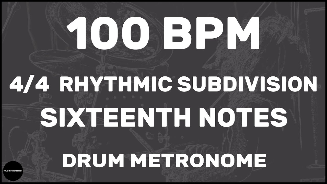 Sixteenth Notes | Drum Metronome Loop | 100 BPM - YouTube