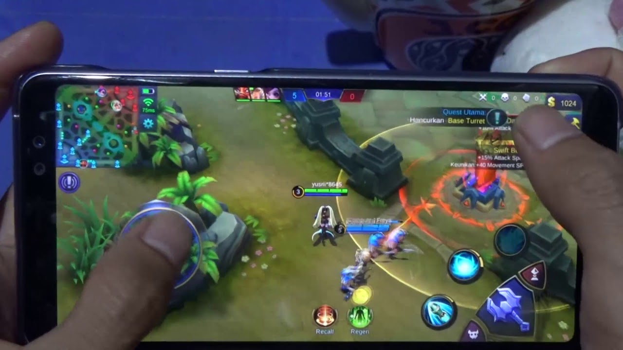 SAMSUNG A8+ MOBILE LEGEND PREVIEW GAMEPLAY - YouTube