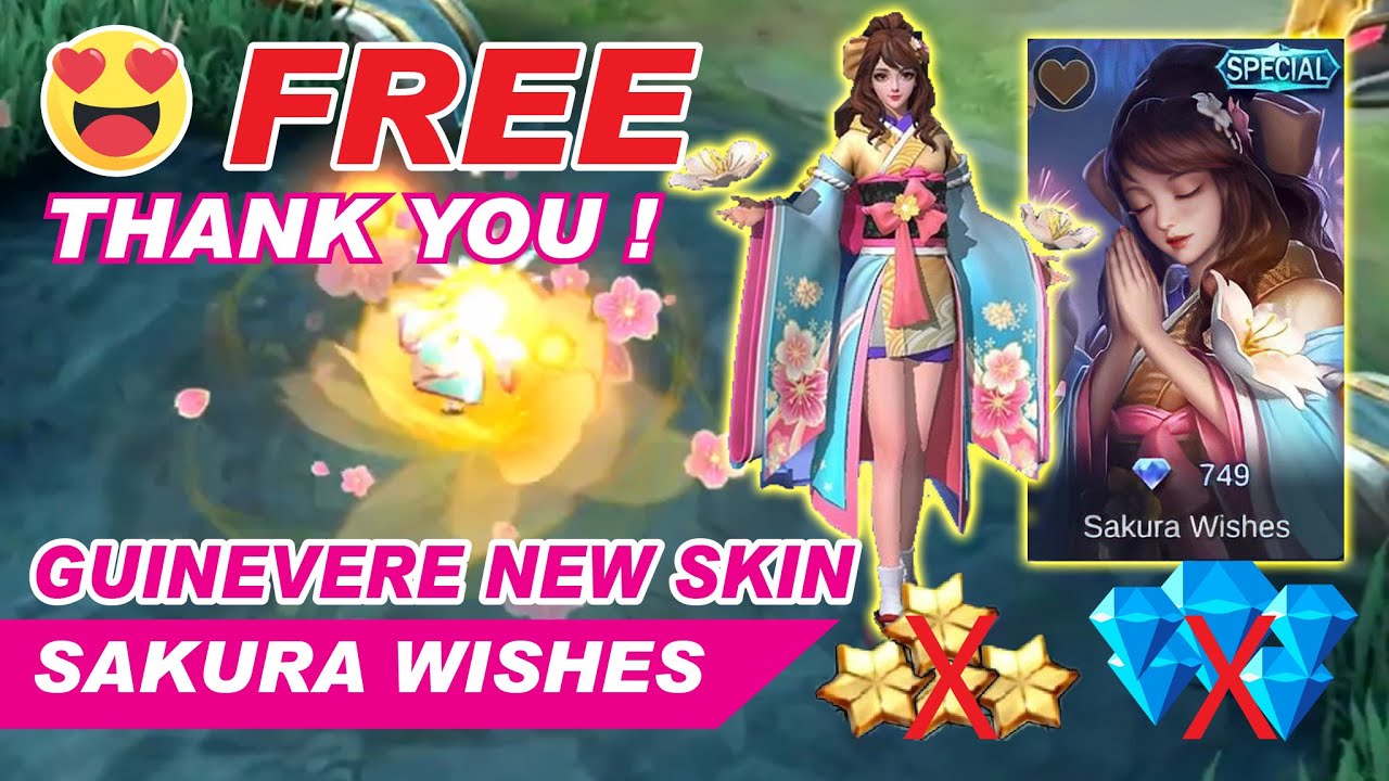 FREE GUINEVERE SAKURA WISHES NEW SKIN at New Arrivals Draw | Mobile ...