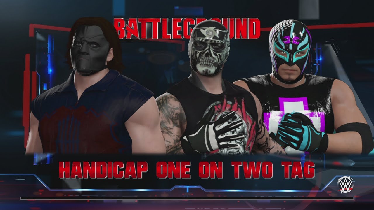WWE 2K16 - The Monster Matanza Cueto vs. Rey Mysterio and Pentagon Jr ...