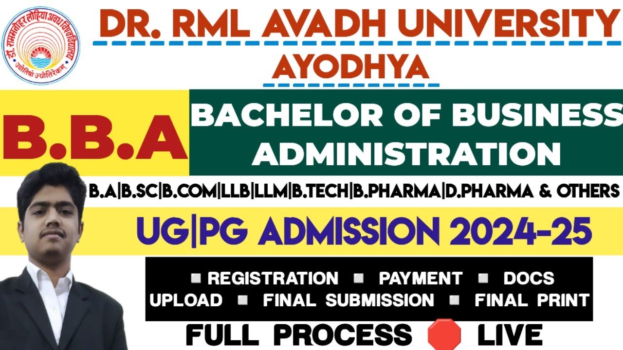 RMLAU ADMISSION FORM KAISE BHARE | DR.RMLAU BBA ADMISSION FORM 2024 ...