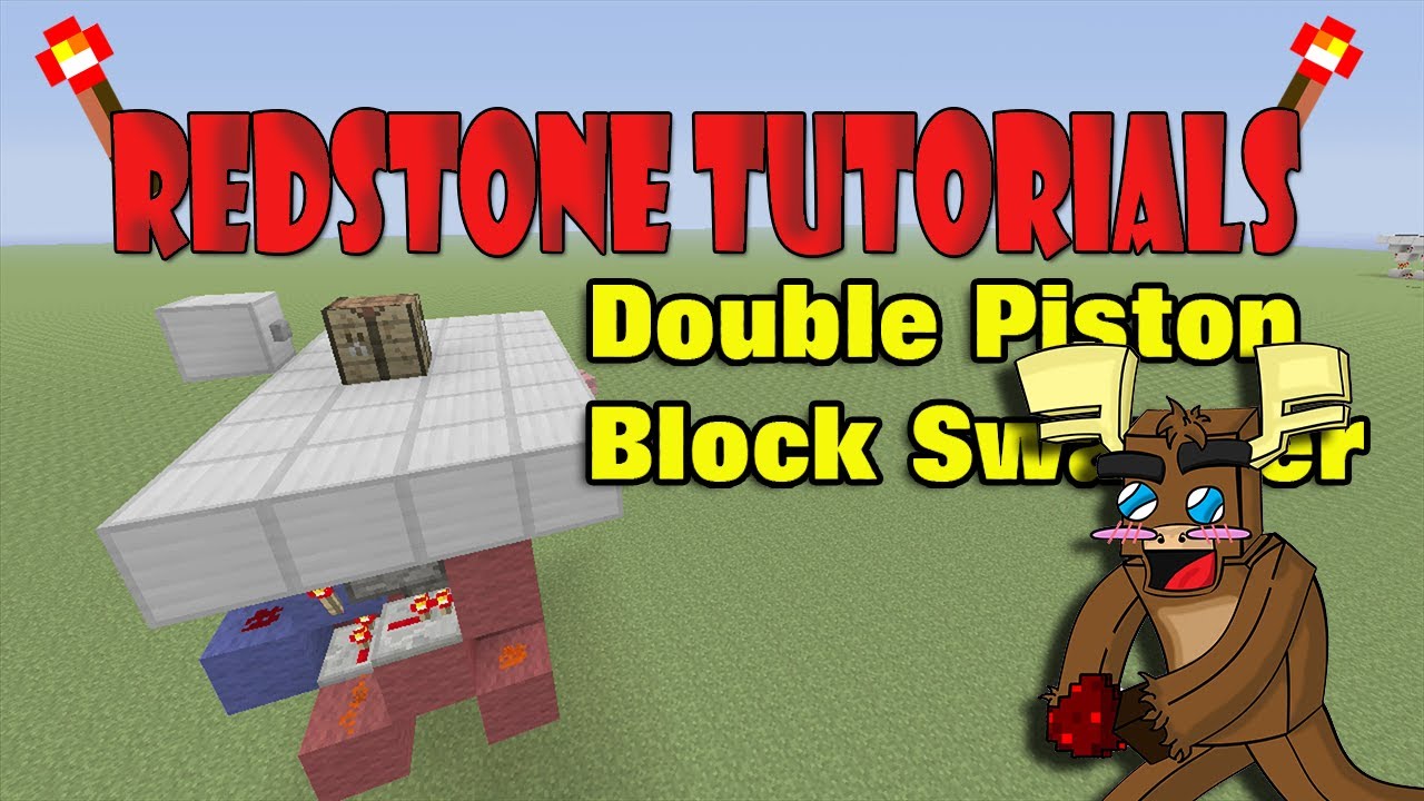 Double piston Block swapper "Tutorial" (Minecraft Xbox 360) - YouTube