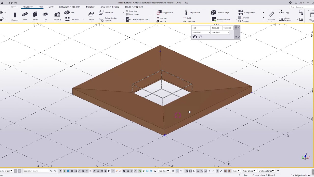 Sloping slabs with opening - YouTube