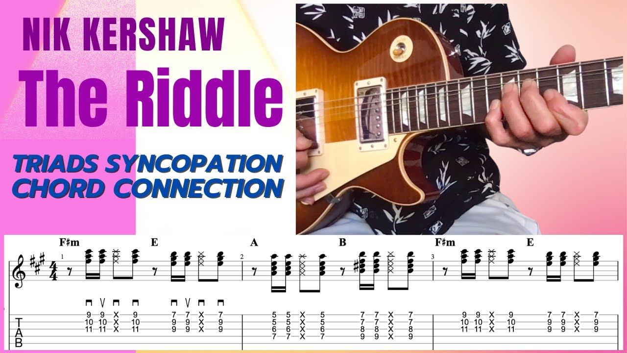 The Riddle | Nik Kershaw | Lesson | Transcription | TAB in PDF - YouTube