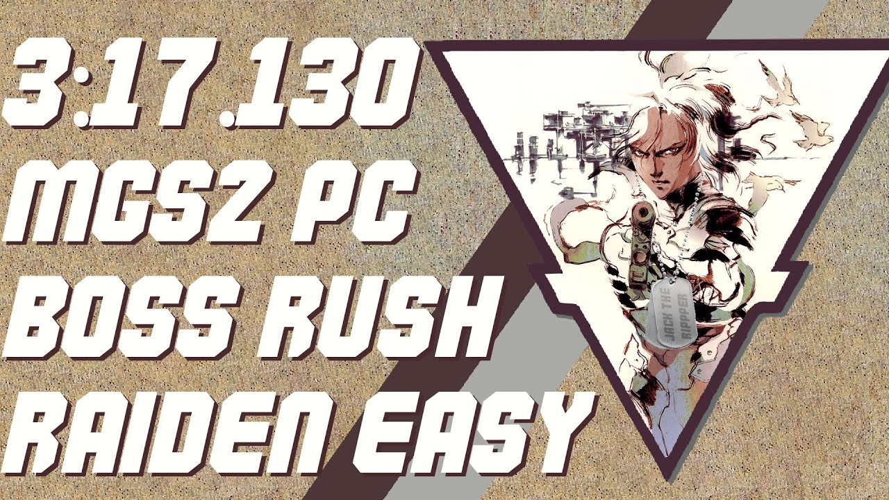 MGS2 PC - Boss Survival - Raiden - Easy in 3:17.130 IGT - YouTube
