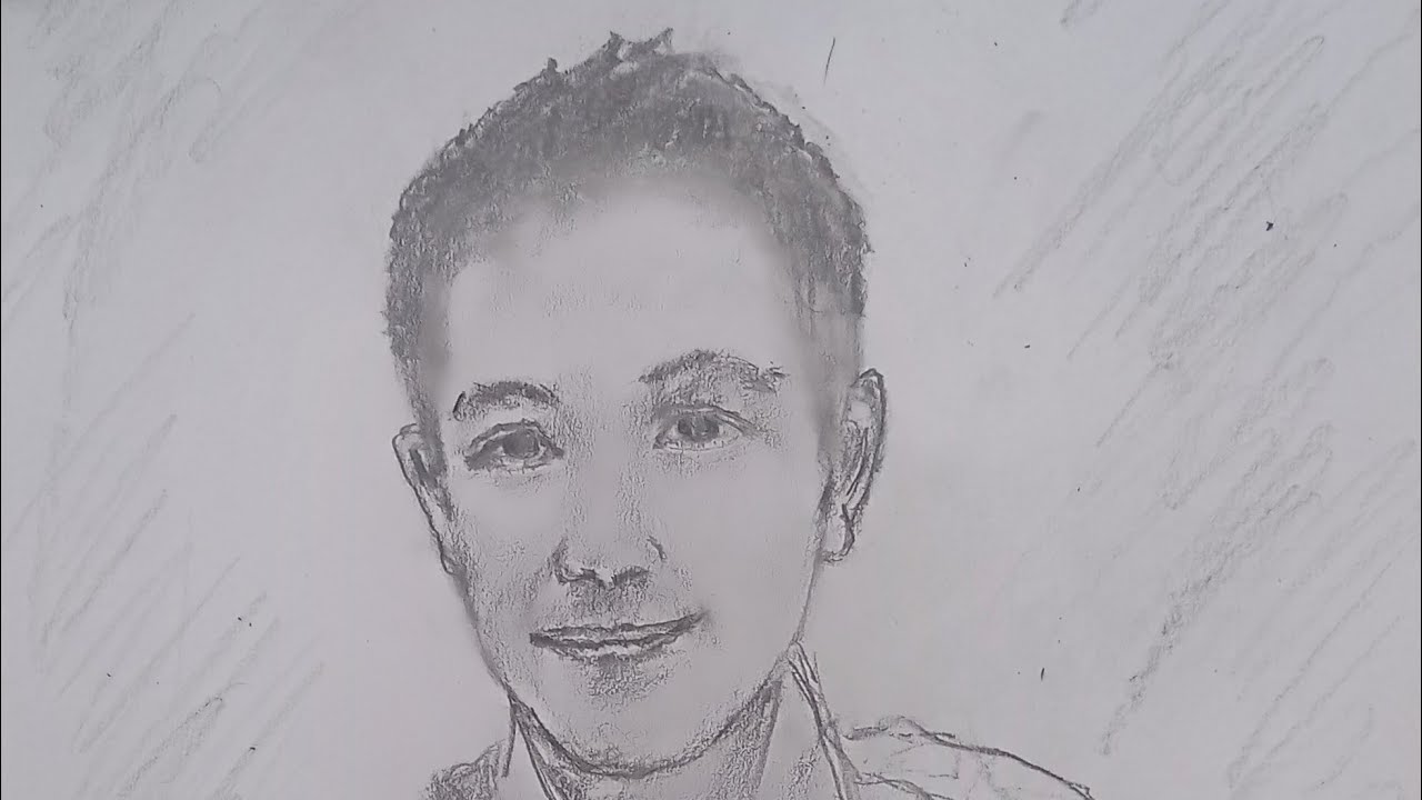 Drawing A Face with Charcoal and 6B Pencil - YouTube