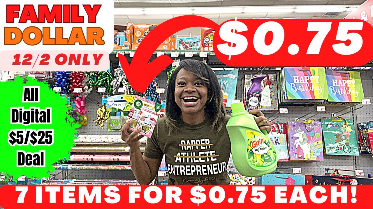 Family Dollar $5 Off $25 Haul 12/2 | $0.75 Each For 7 Items | All ...