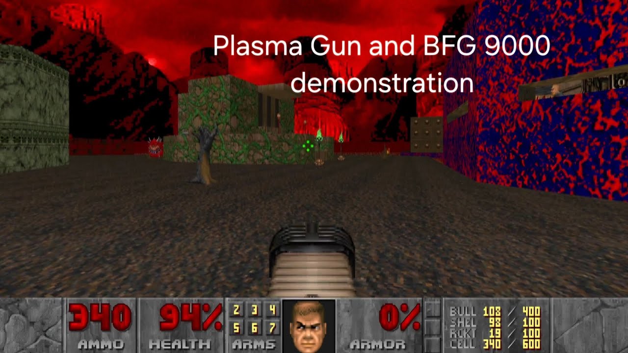 Doom Xbox Remaster Plasma Gun and BFG 9000 weapons demonstration - YouTube