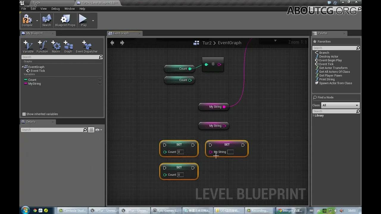 UE4 02 004 蓝图变量基础 Integer应用 A - YouTube