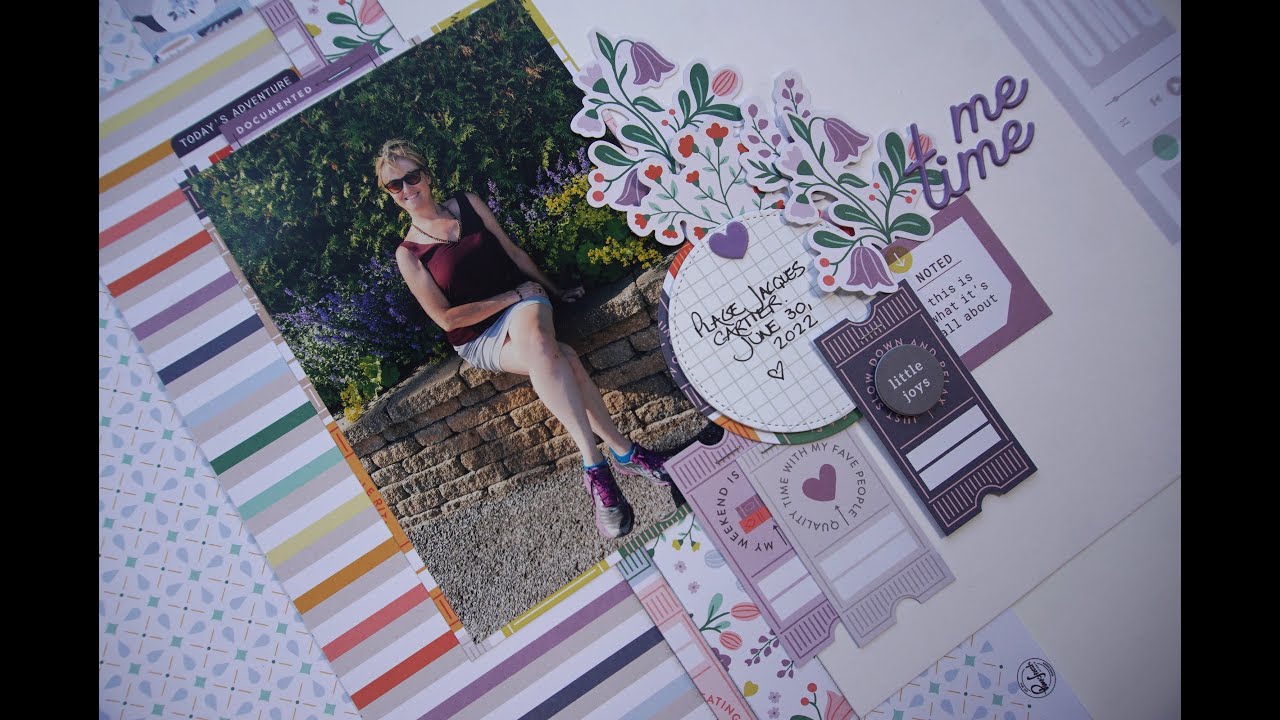 Scrapbook Layout # 255 (Real Time Technique/Cluster Building) - YouTube