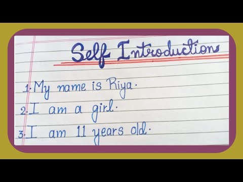 Self lntroduction in English for School Students | 10 lines essay on ...