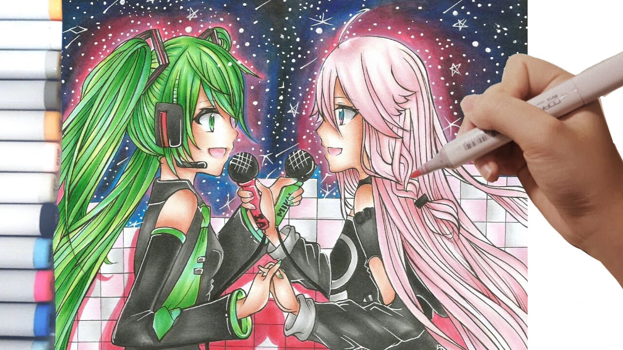 VOCALOID FANART || COPICS SPEEDPAINT - YouTube