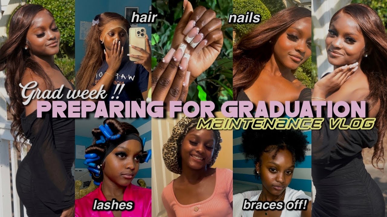 VLOG: PREPARING FOR GRADUATION|| nails, lashes, getting braces off ...