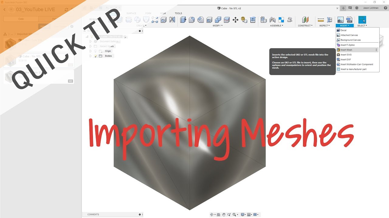 QUICK TIP: Importing Meshes - YouTube