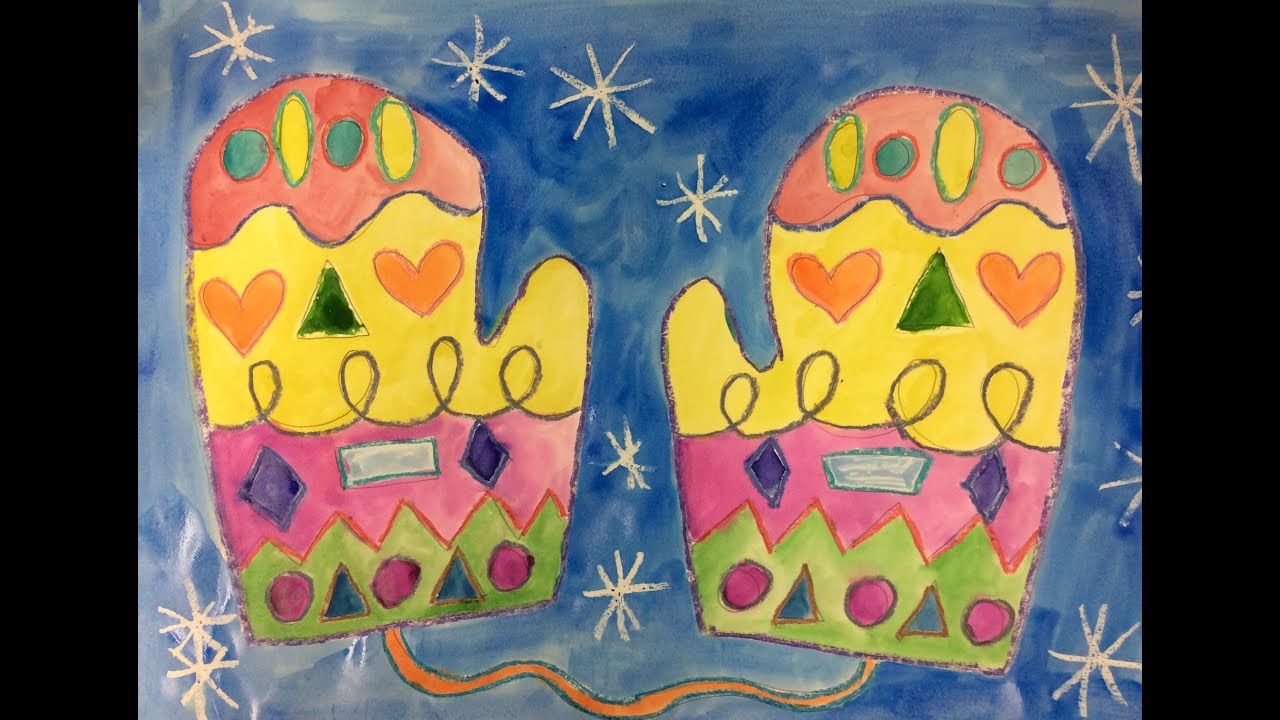 Symmetrical Watercolor Mittens Pt. 2 - YouTube