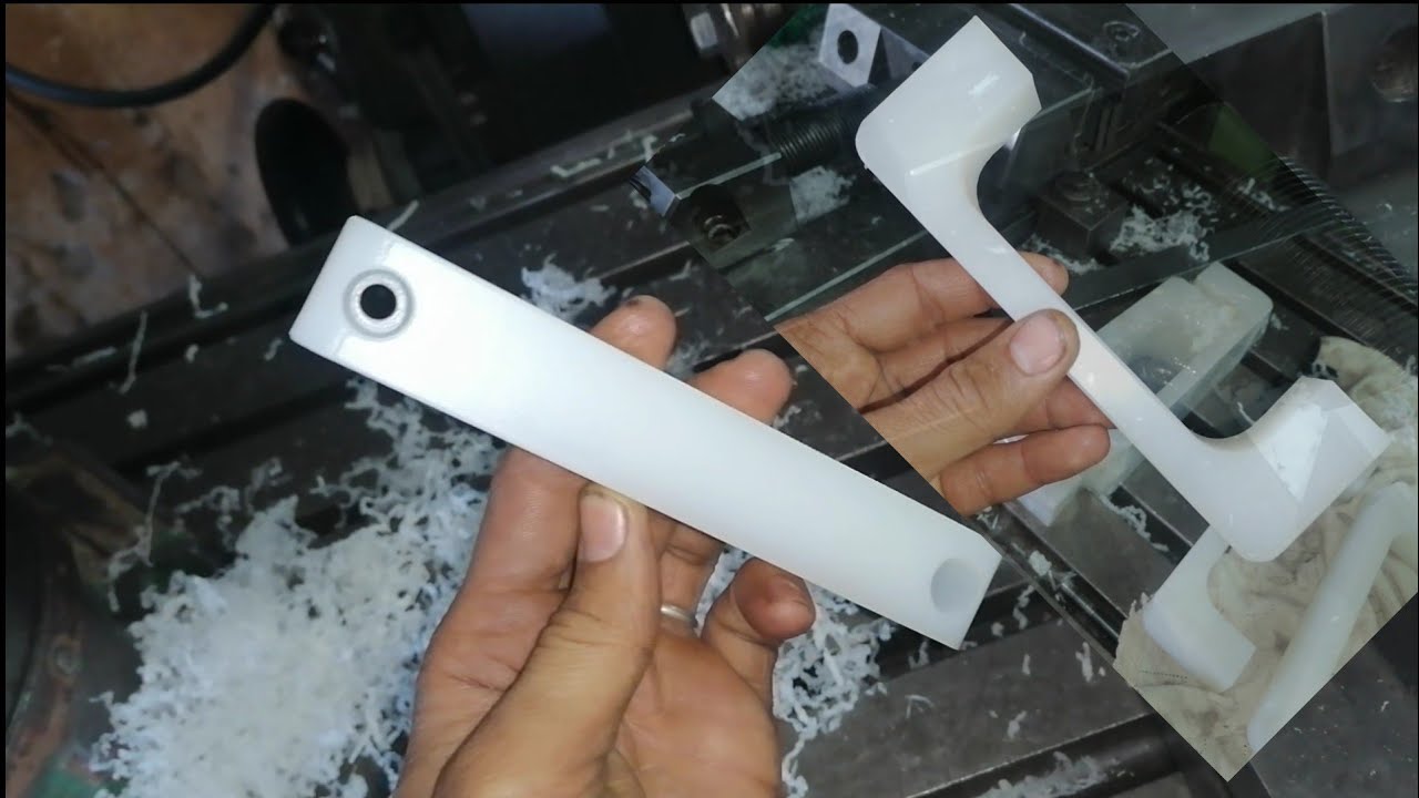 Plastic door handle manufacturing #fabrication_mecanique - YouTube