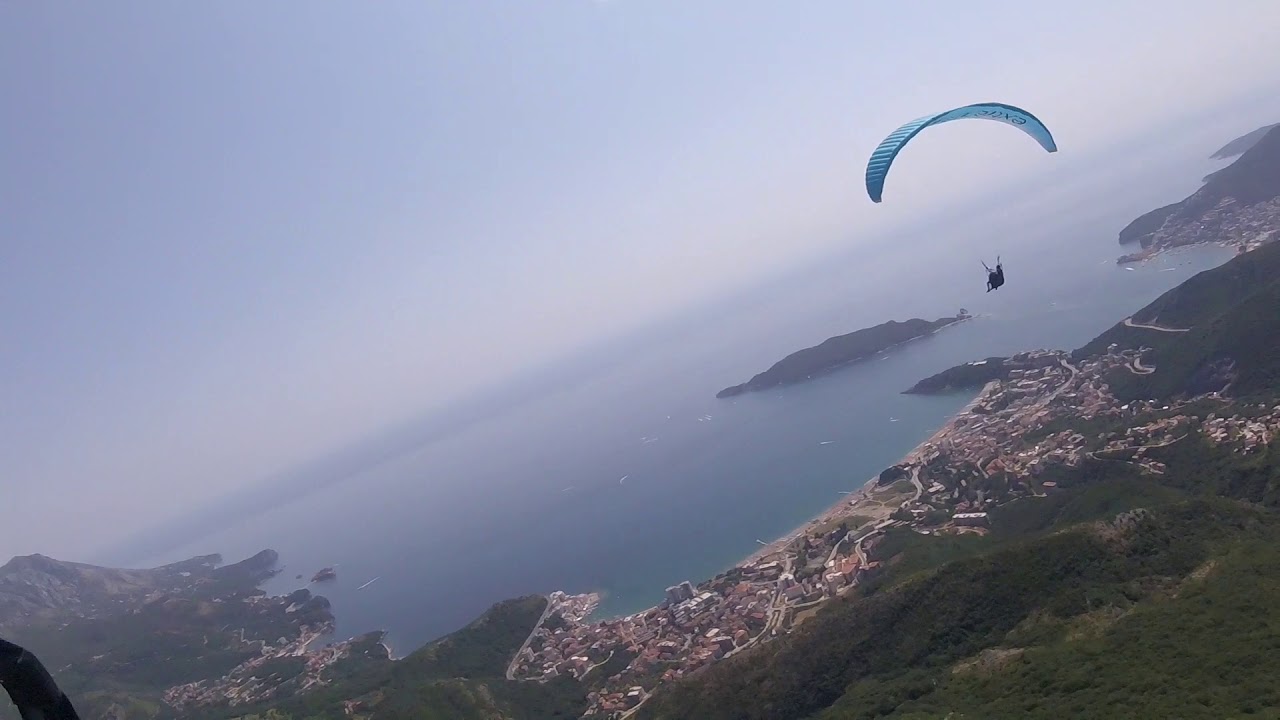 Paragliding over Budva, Montenegro - YouTube