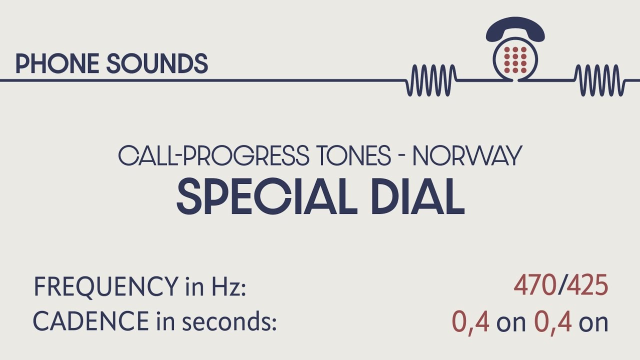 Special dial tone (Norway). Call-progress tones. Phone sounds. Sound ...
