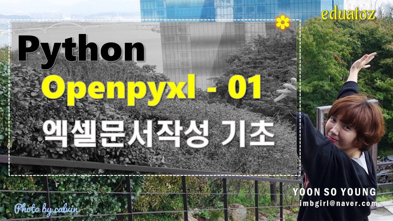 Python Openpyxl01 엑셀 구성 요소 알아보기 새 Workbook 만들기 Youtube